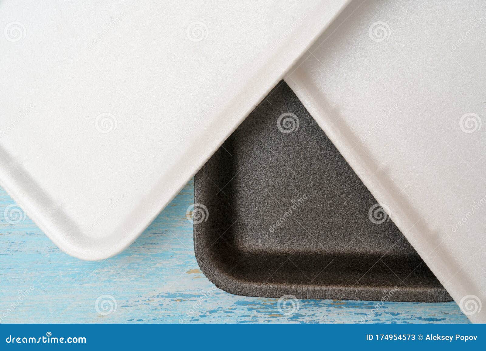 Styrofoam Food Tray for Packaging and Trade Stock Image - Image of ...