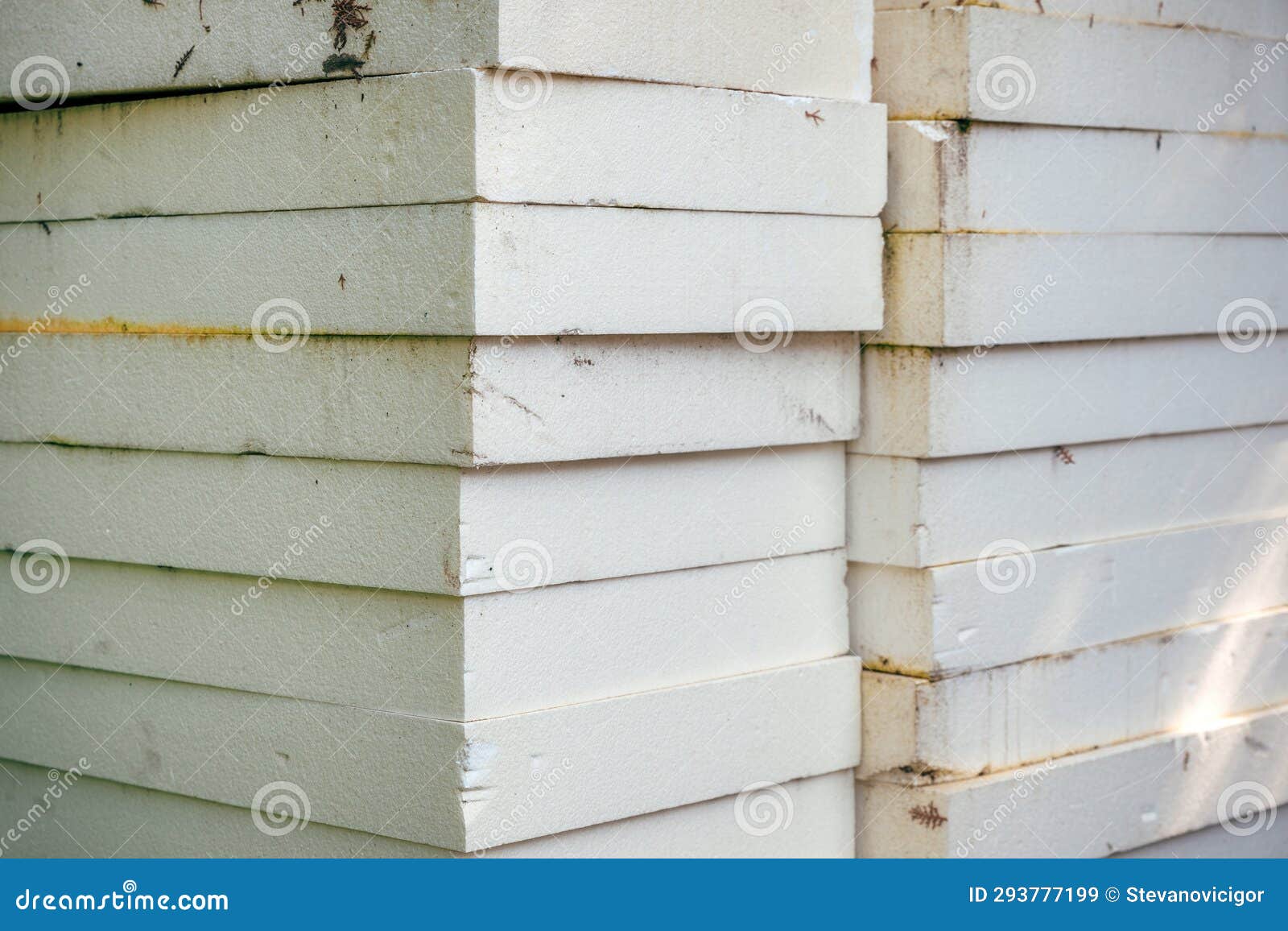 Styrofoam Insulation Boards Stacked on Construction Site Stock Image ...