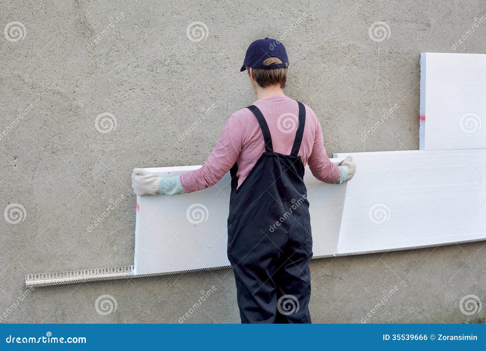Styrofoam insulation stock photo. Image of installing - 35539666
