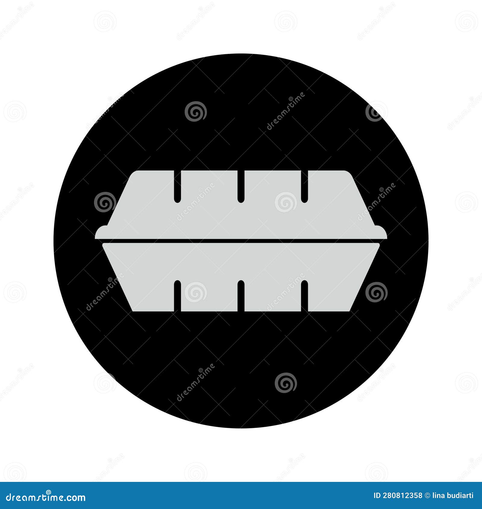 Styrofoam Lunch Box Icon Cartoon Vector | CartoonDealer.com #281151607