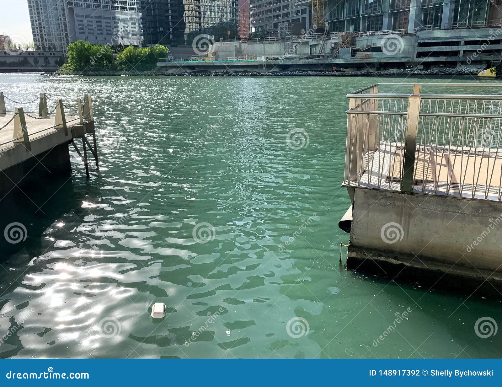 Styrofoam Pollution on the Chicago River Stock Photo - Image of ...