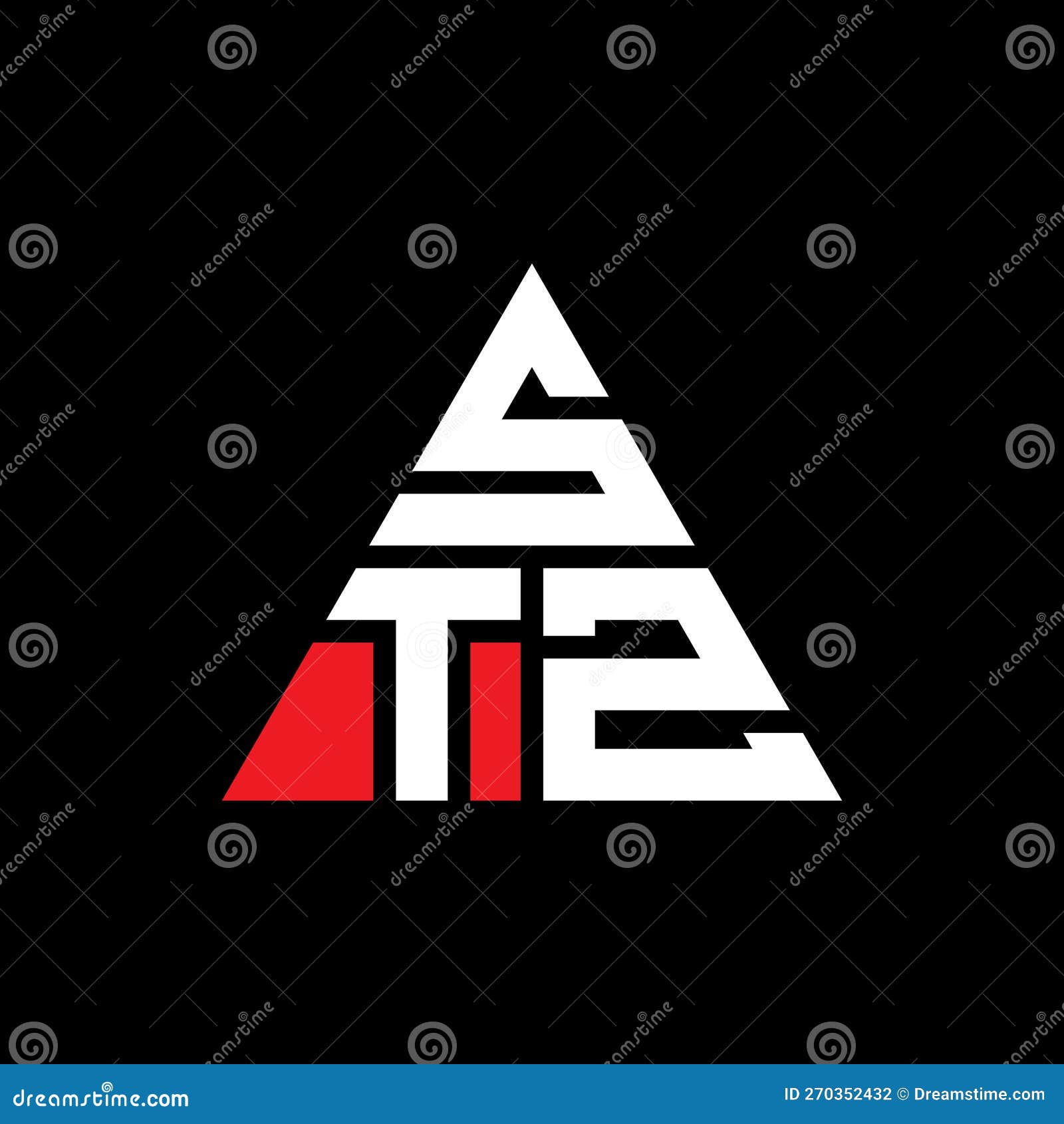 STZ Triangle Letter Logo Design with Triangle Shape. STZ Triangle Logo ...