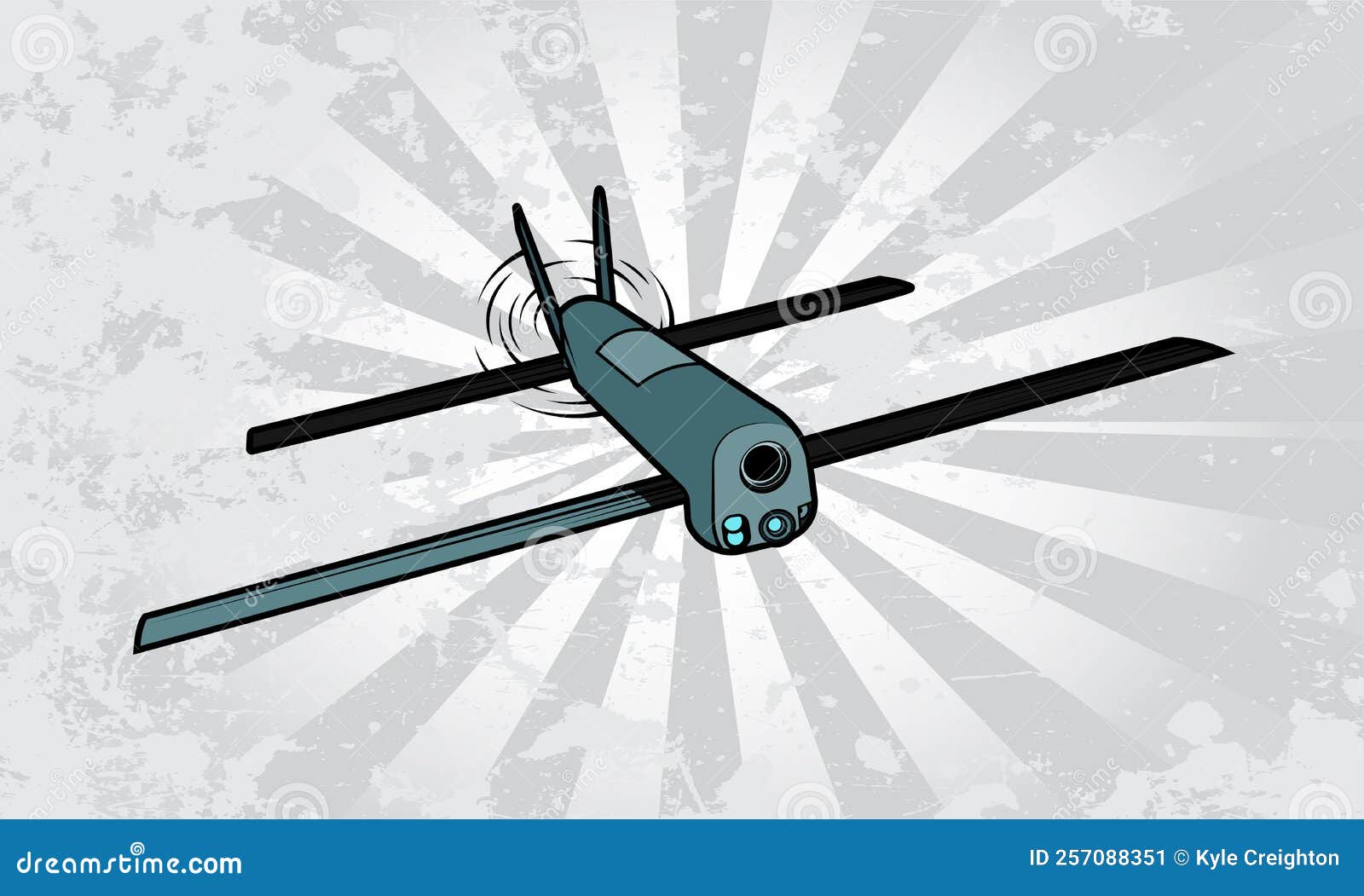 Kamikaze Drone With Propeller. An Unmanned Aerial Vehicle With A Bomb ...