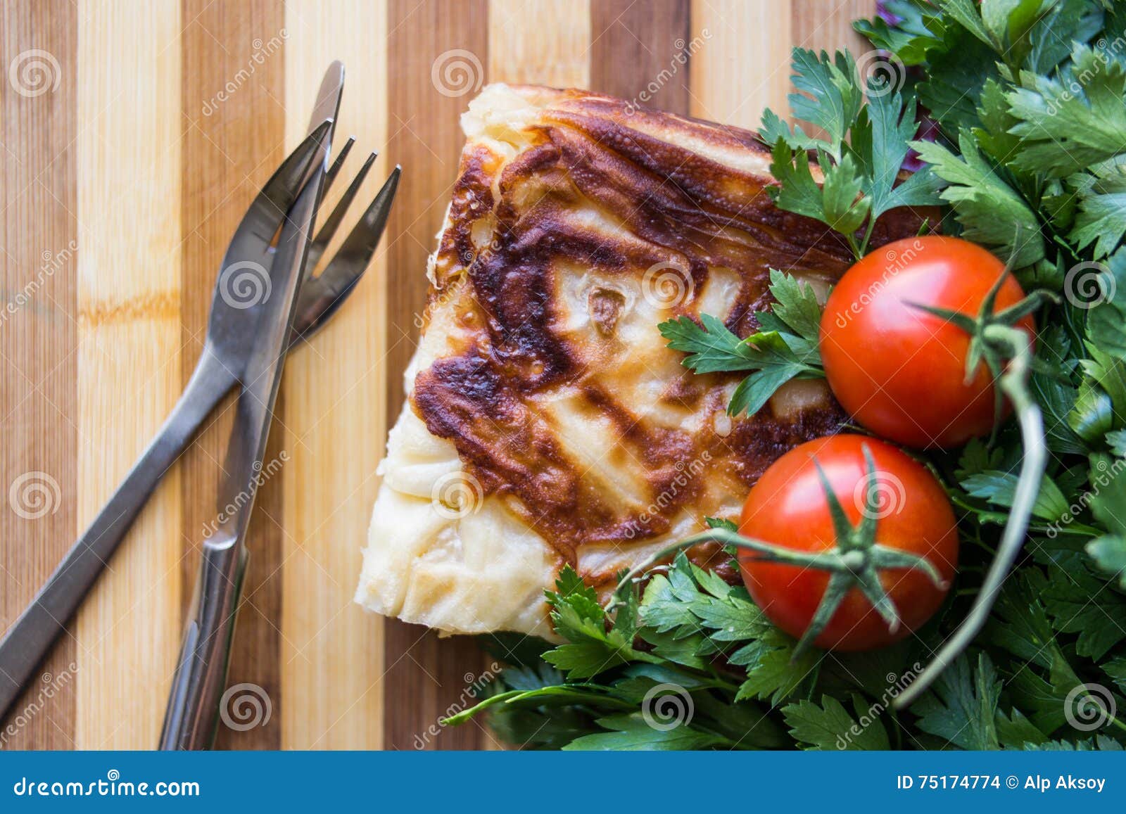 Su Boregi / Turkish patty stock photo. Image of baked - 75174774
