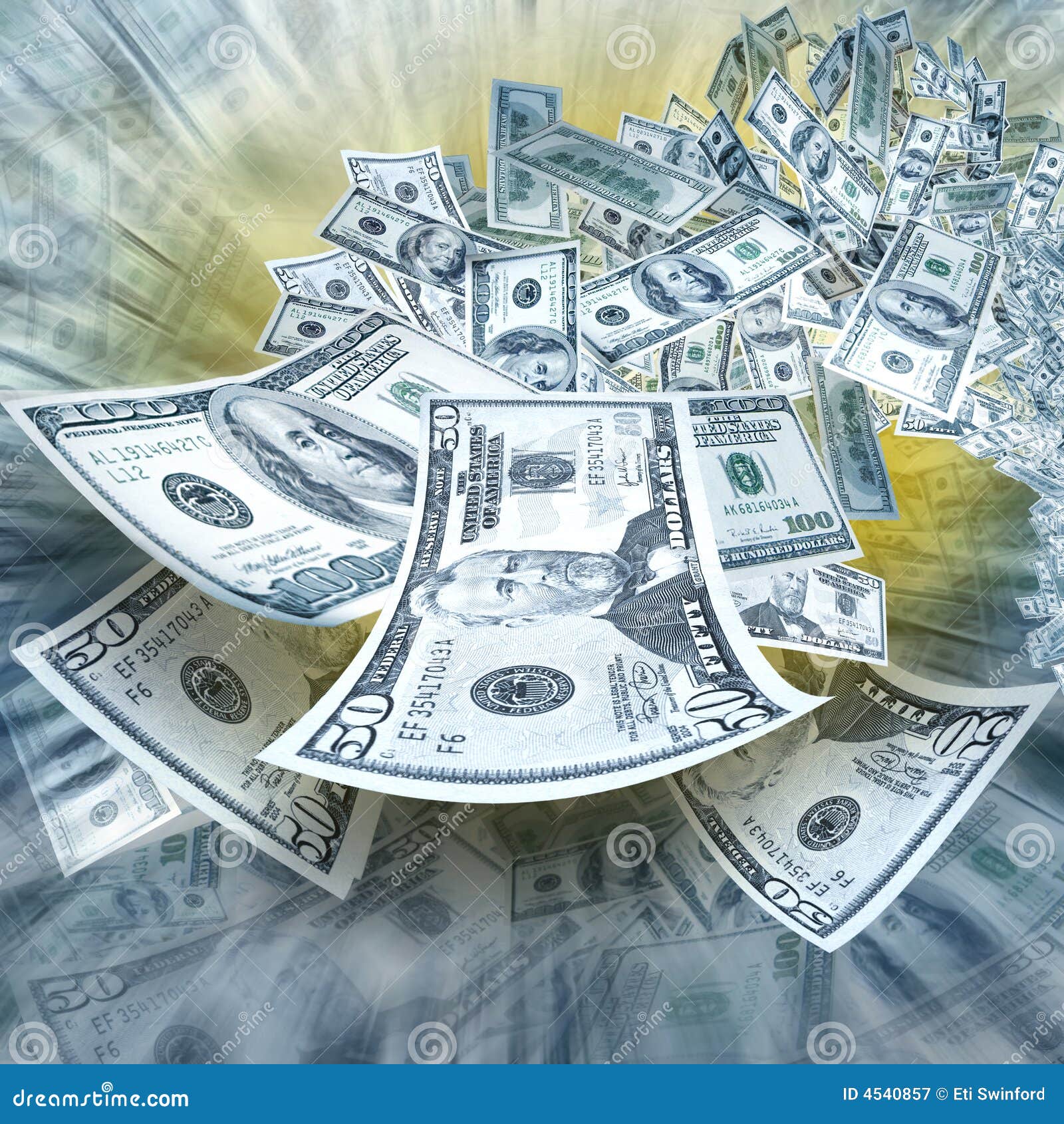 Su dinero imagen de archivo. Imagen de flojo, ciento, dinero - 4540857