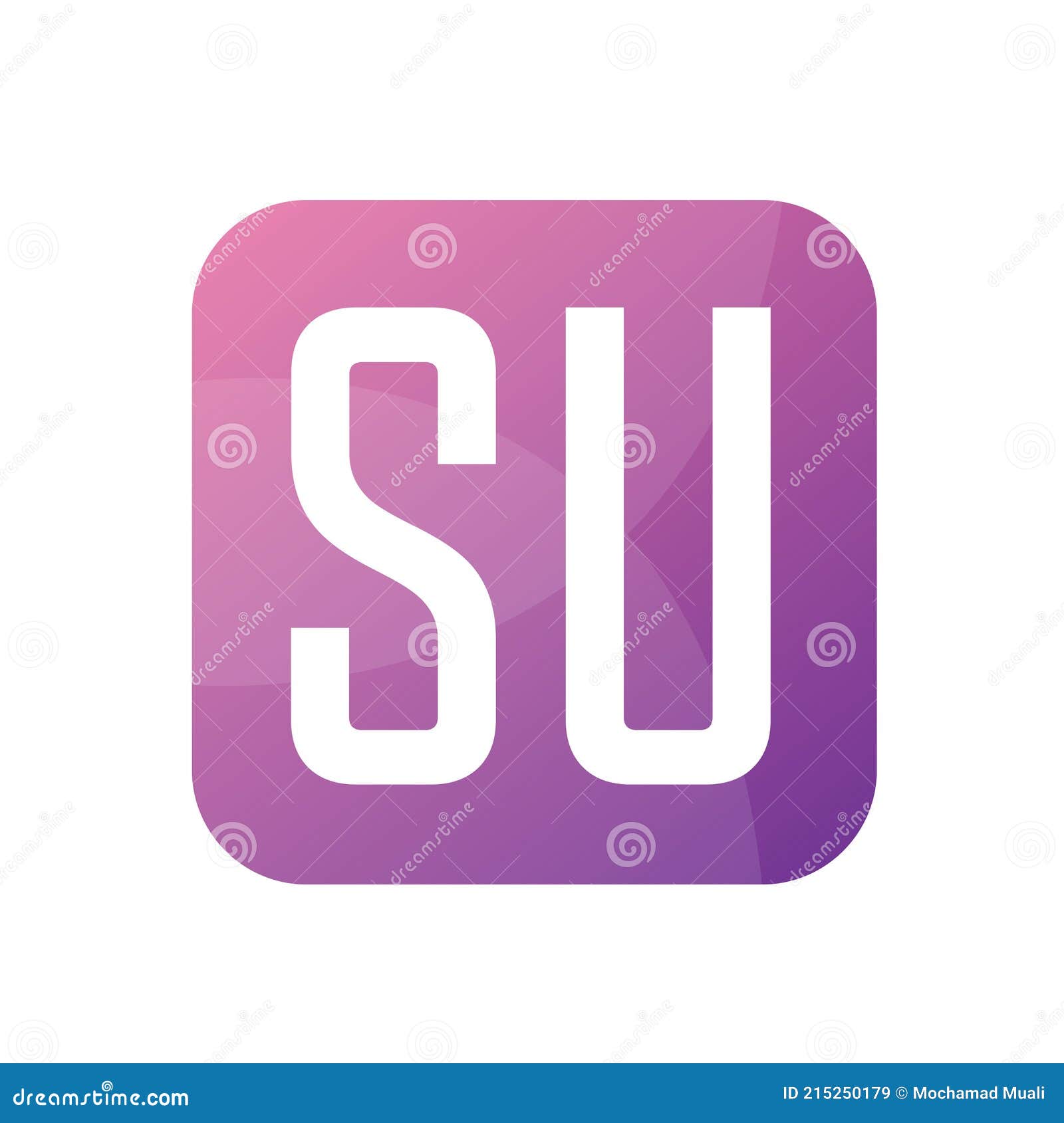 SU Letter Logo Design with Simple Style Stock Vector - Illustration of ...