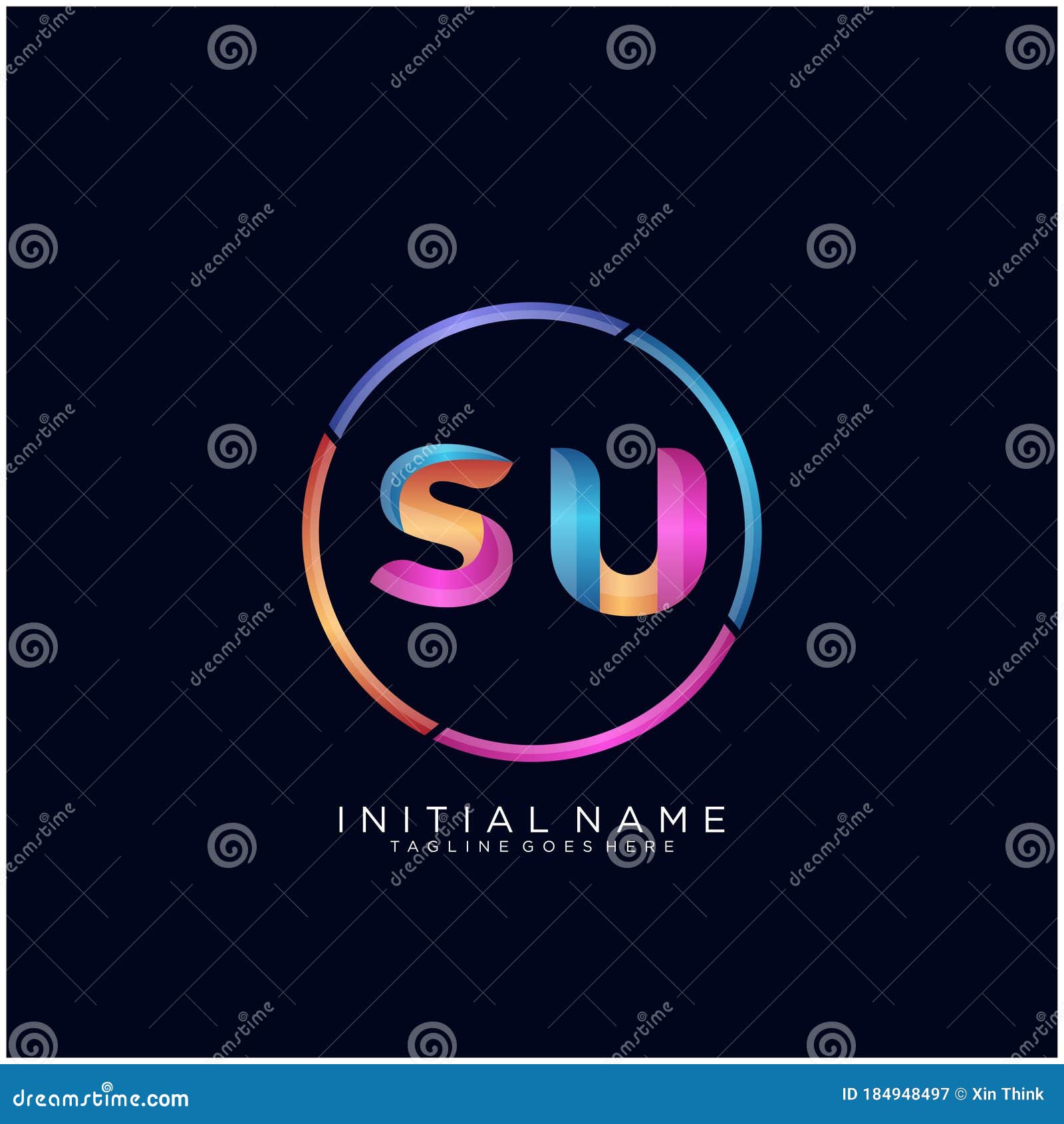 SU Letter Logo Icon Design Template Elements Stock Vector ...