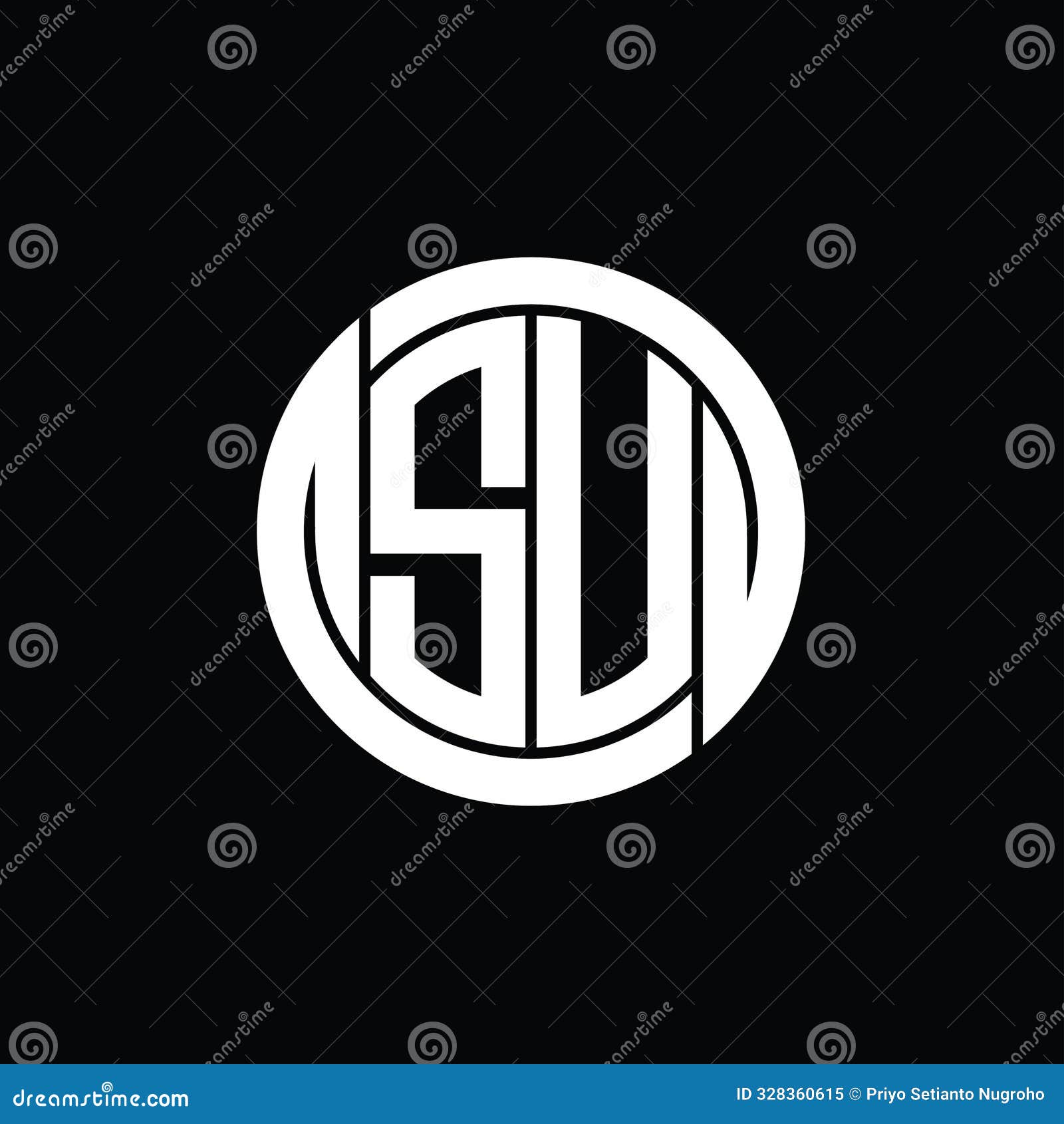 SU Logo Monogram Shield Inside Circle Shape Vector Images Design ...