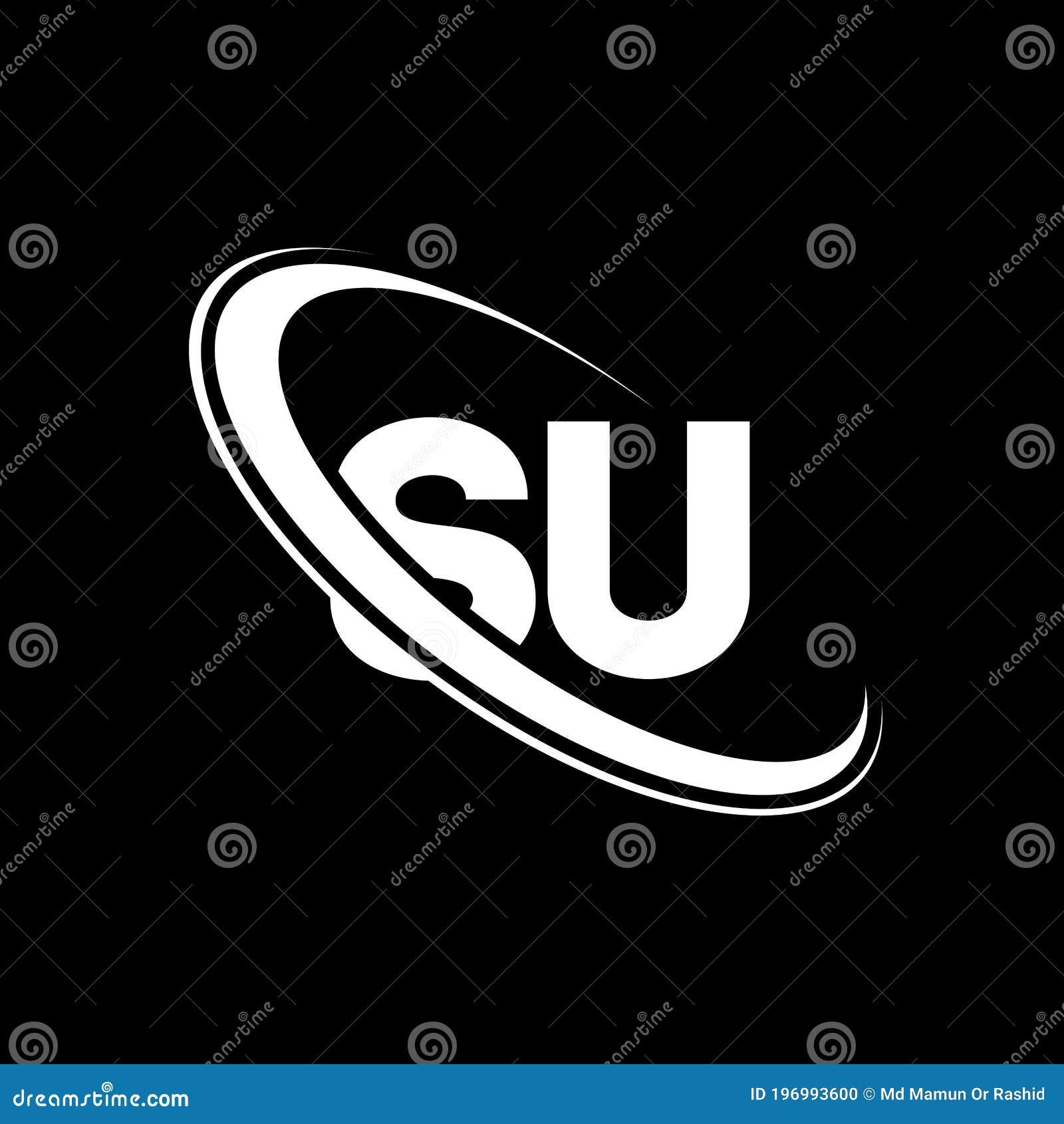 SU Logo. S U Design. White SU Letter. SU/S U Letter Logo Design Stock ...