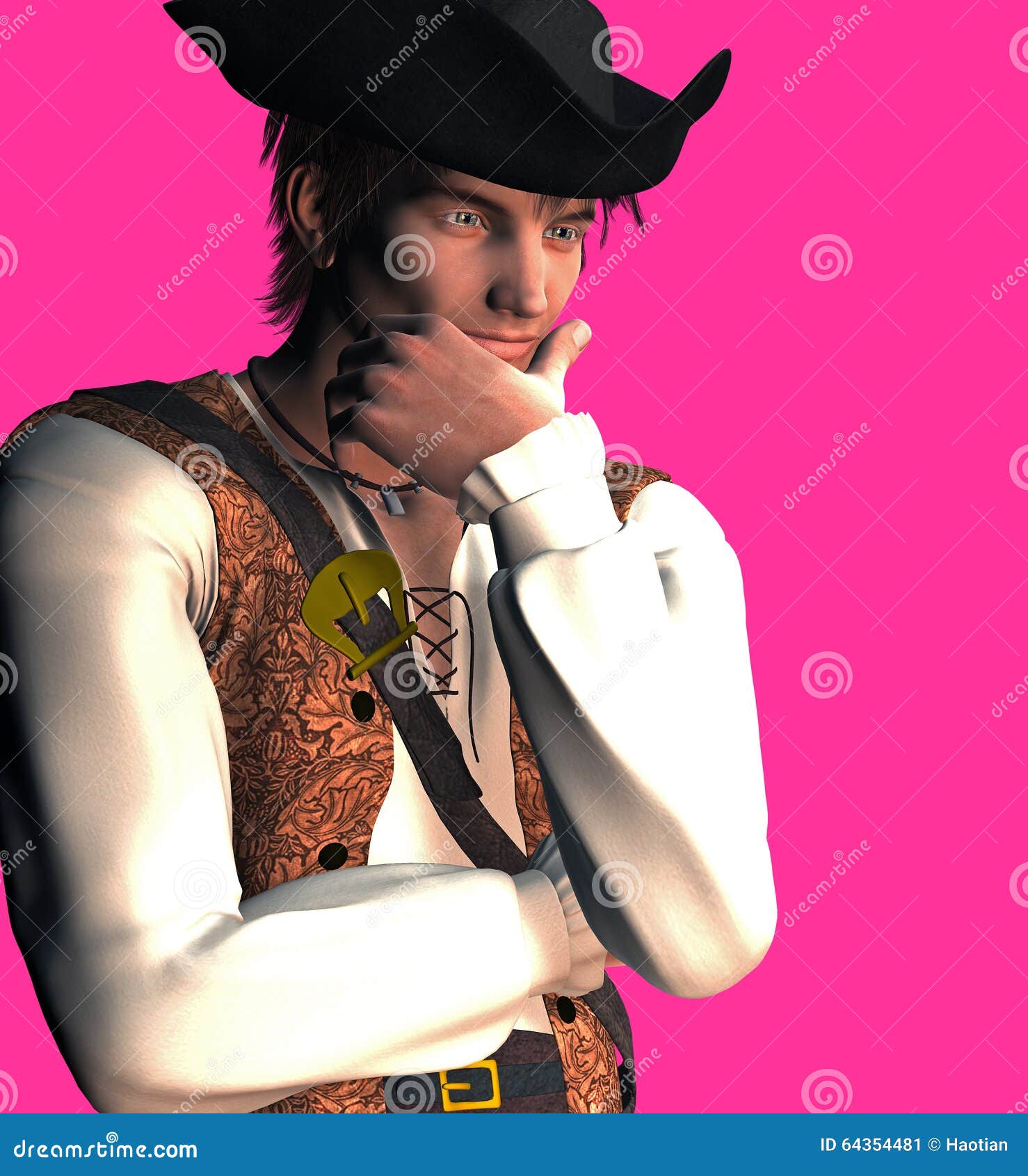 A suave handsome pirate stock illustration. Illustration of graphic ...