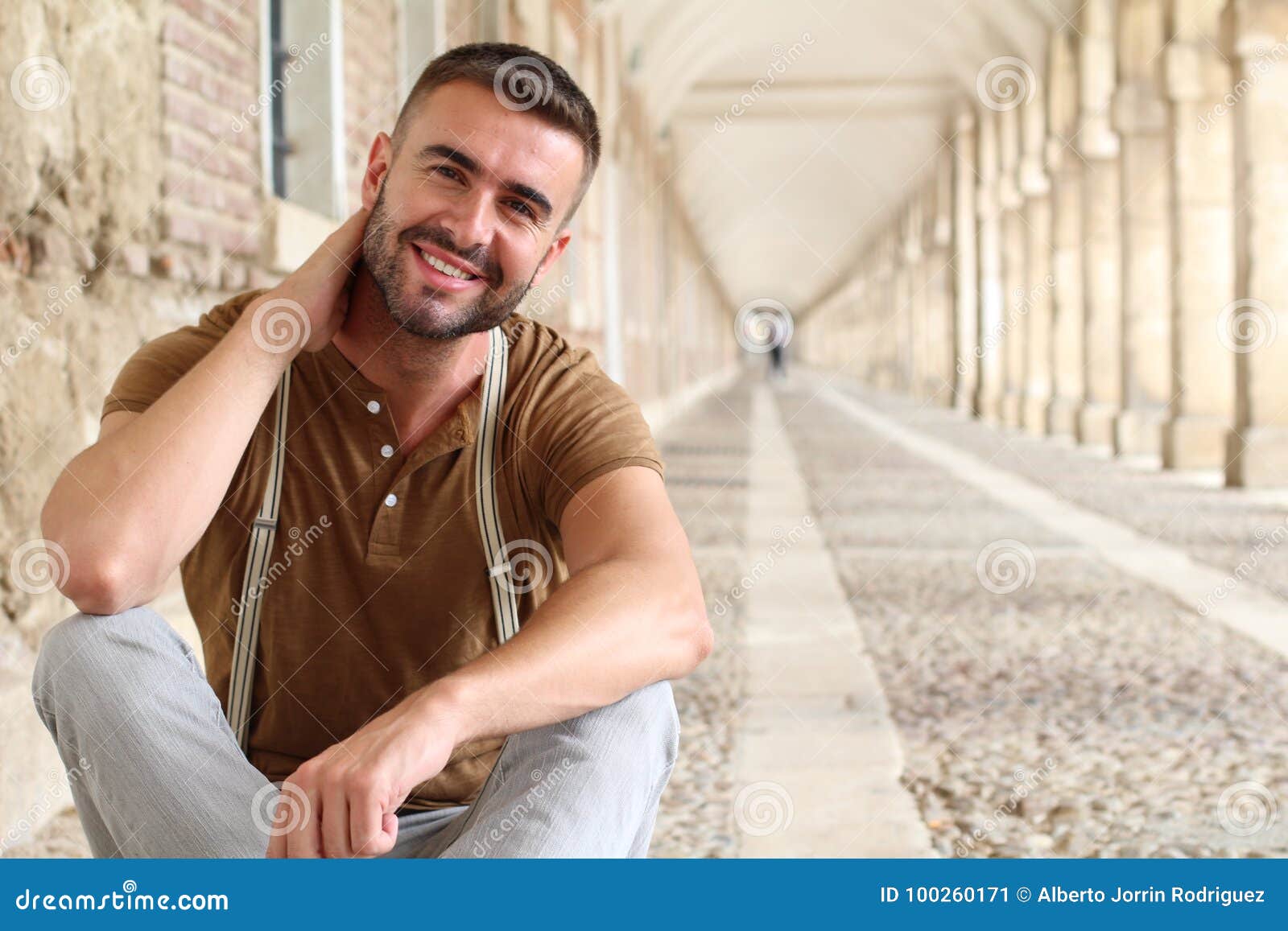 Suave Male Smiling Portrait Stock Image - Image of hispanic, attractive ...