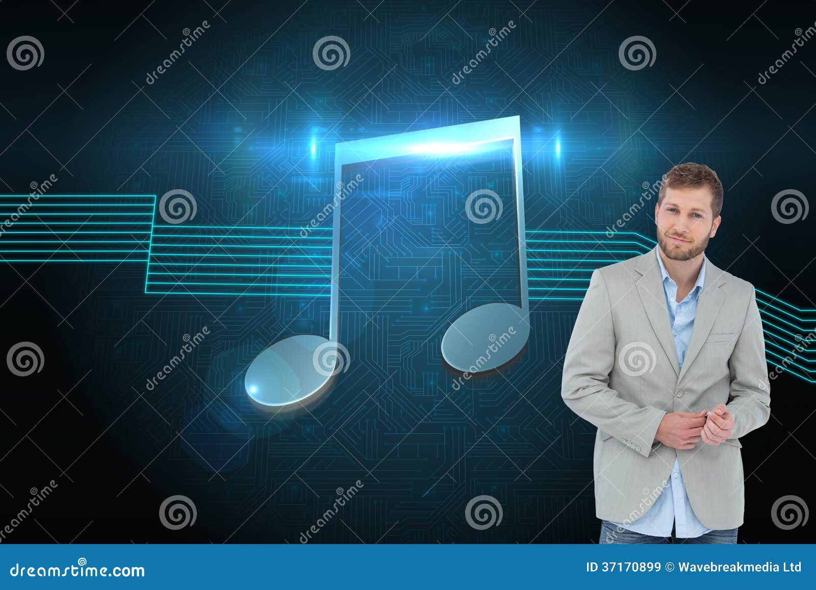 Suave man in a blazer stock image. Image of brown, shining - 37170899