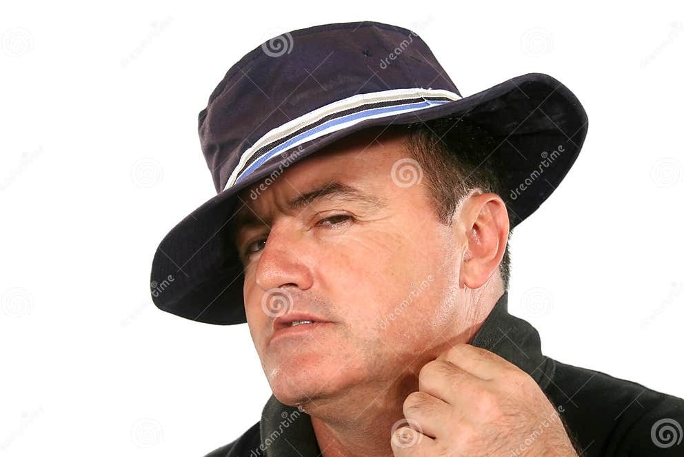 Suave Man in Hat stock image. Image of vanity, patronizing - 4447657