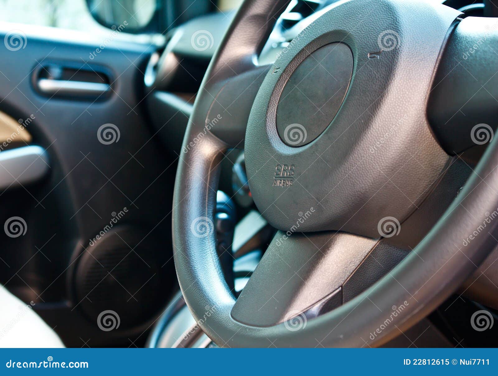 Sub Compact Car Steering Wheel Stock Image - Image of dashboard, color ...