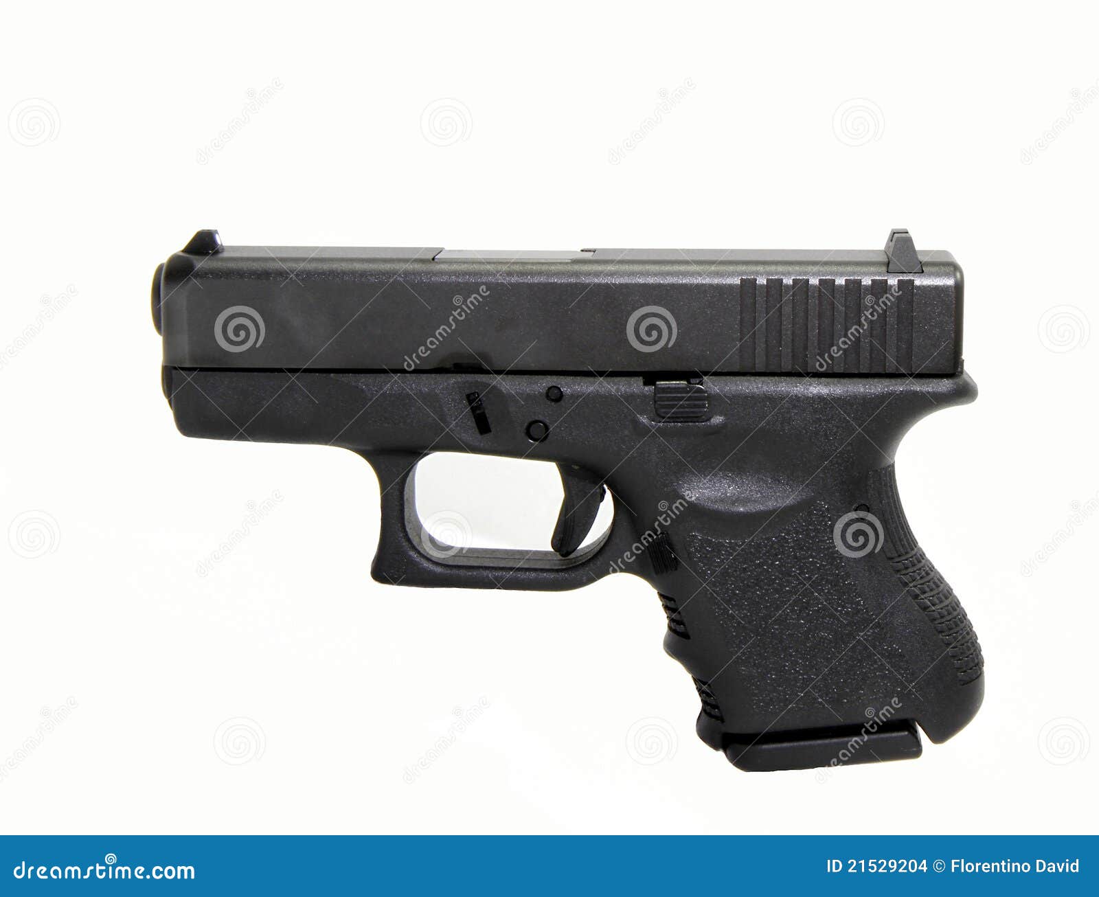 Sub compact hand gun stock photo. Image of firearm, black - 21529204