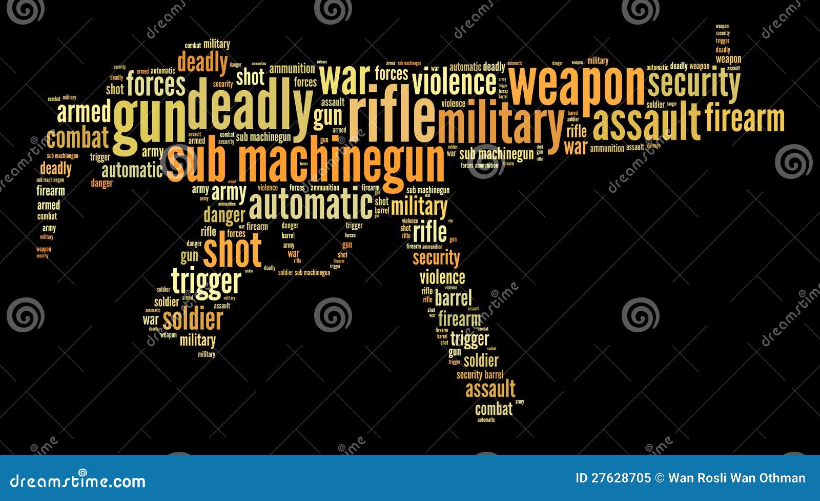 Weapons Words Means Armed Firepower And Munition Stock Image ...