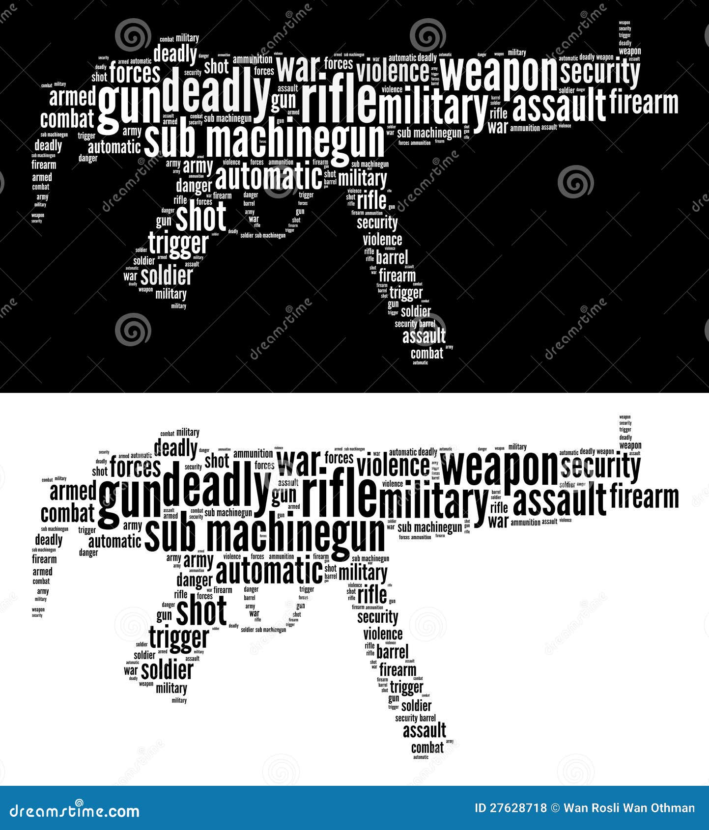Weapons Words Means Armed Firepower And Munition Stock Image ...