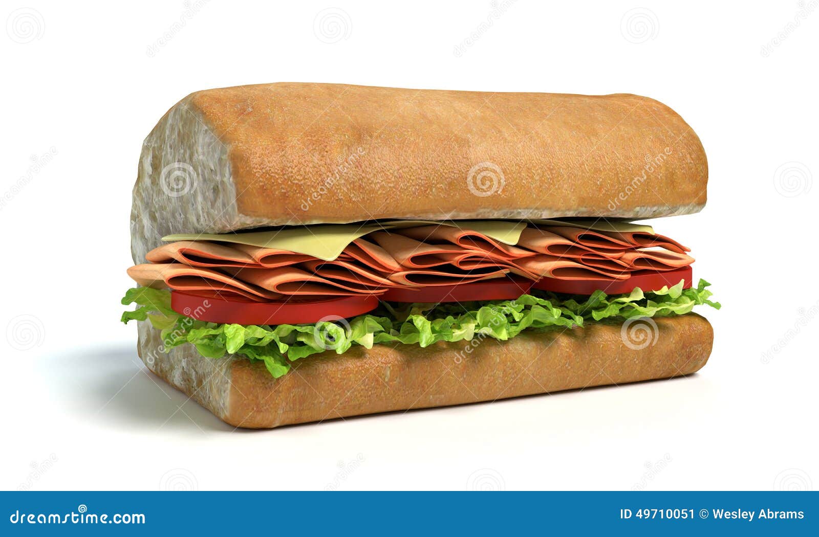 Sub Sandwich Half stock illustration. Illustration of cheese - 49710051