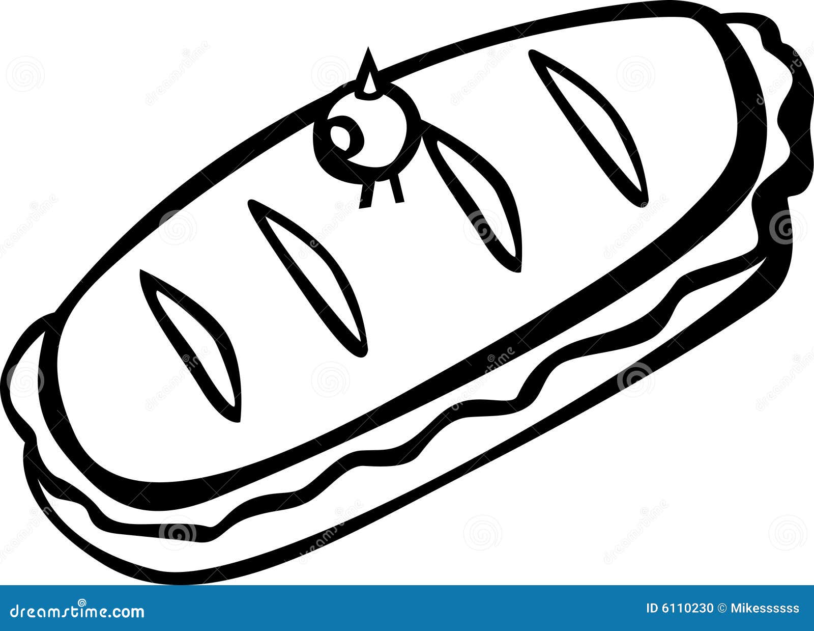 Sub Style Sandwich Vector Illustration Stock Vector - Illustration of ...