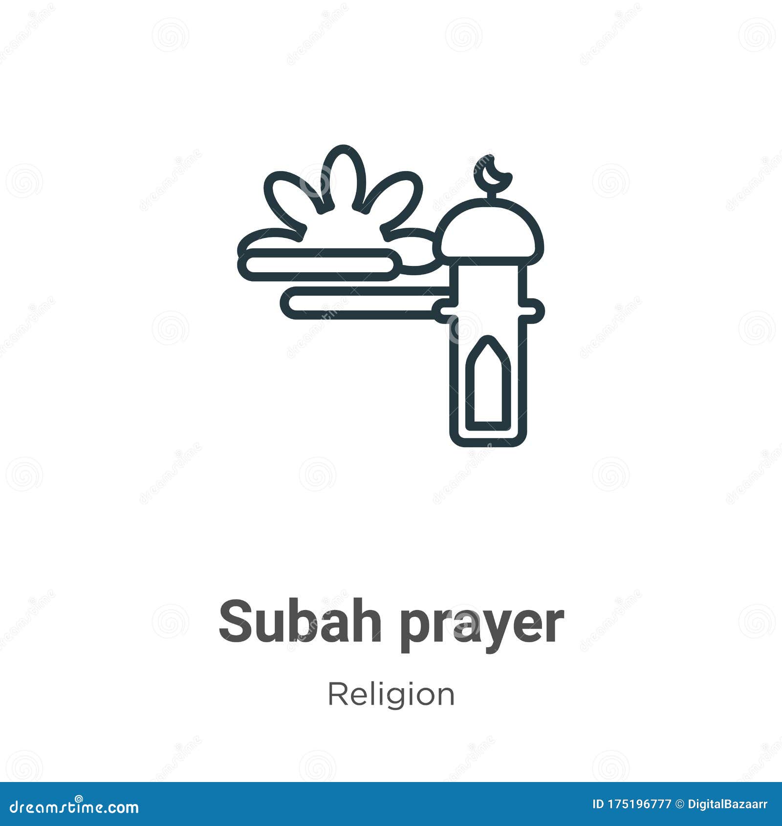 Subah Prayer Icon. Trendy Subah Prayer Logo Concept On White Background ...