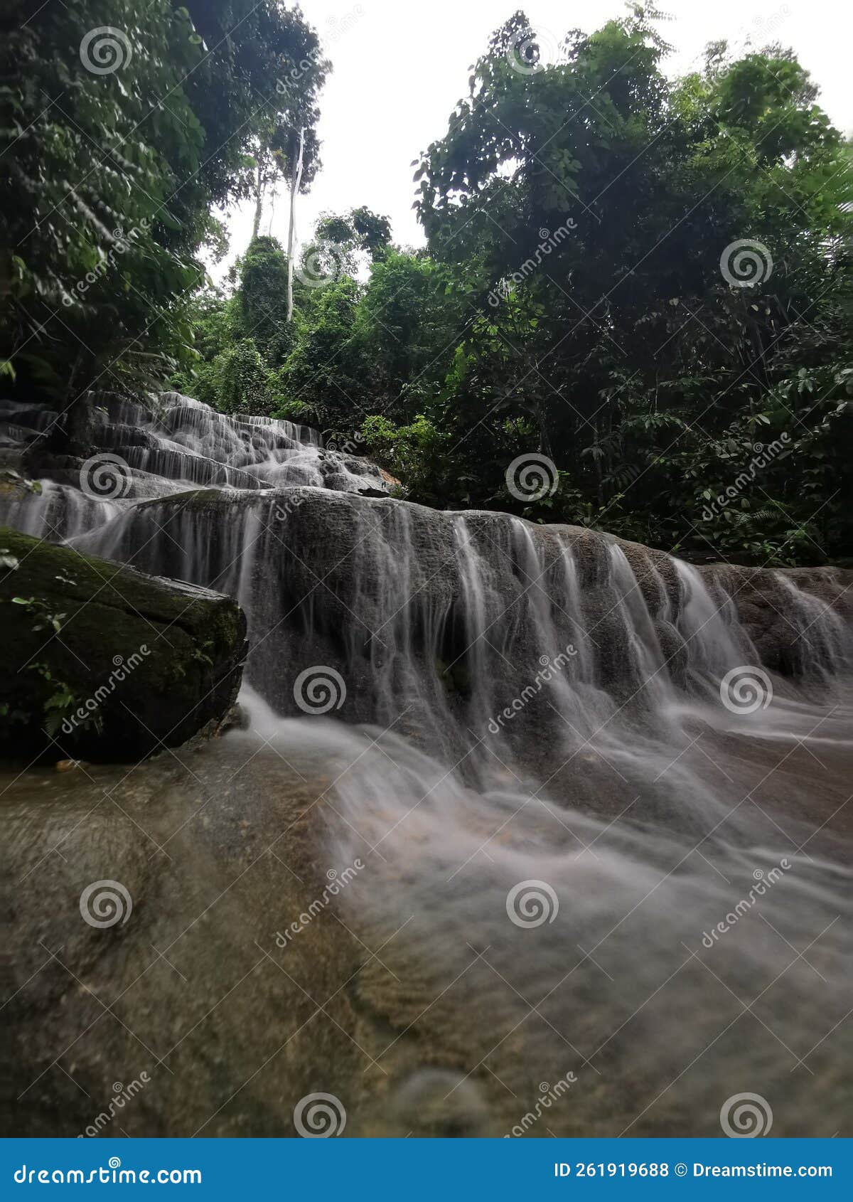 Subaim Waterfall Indonesia Forrest Green Stock Photo - Image of forrest ...