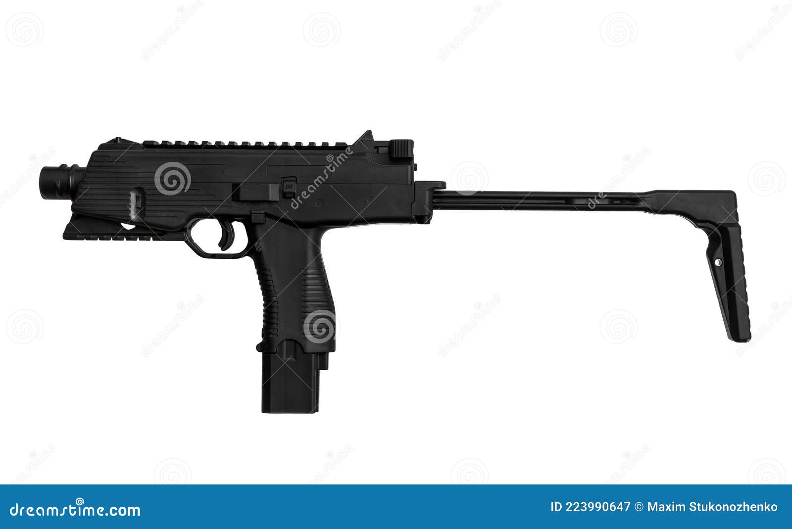 Subametralladora Aislada En Blanco Imagen de archivo - Imagen de tiro ...
