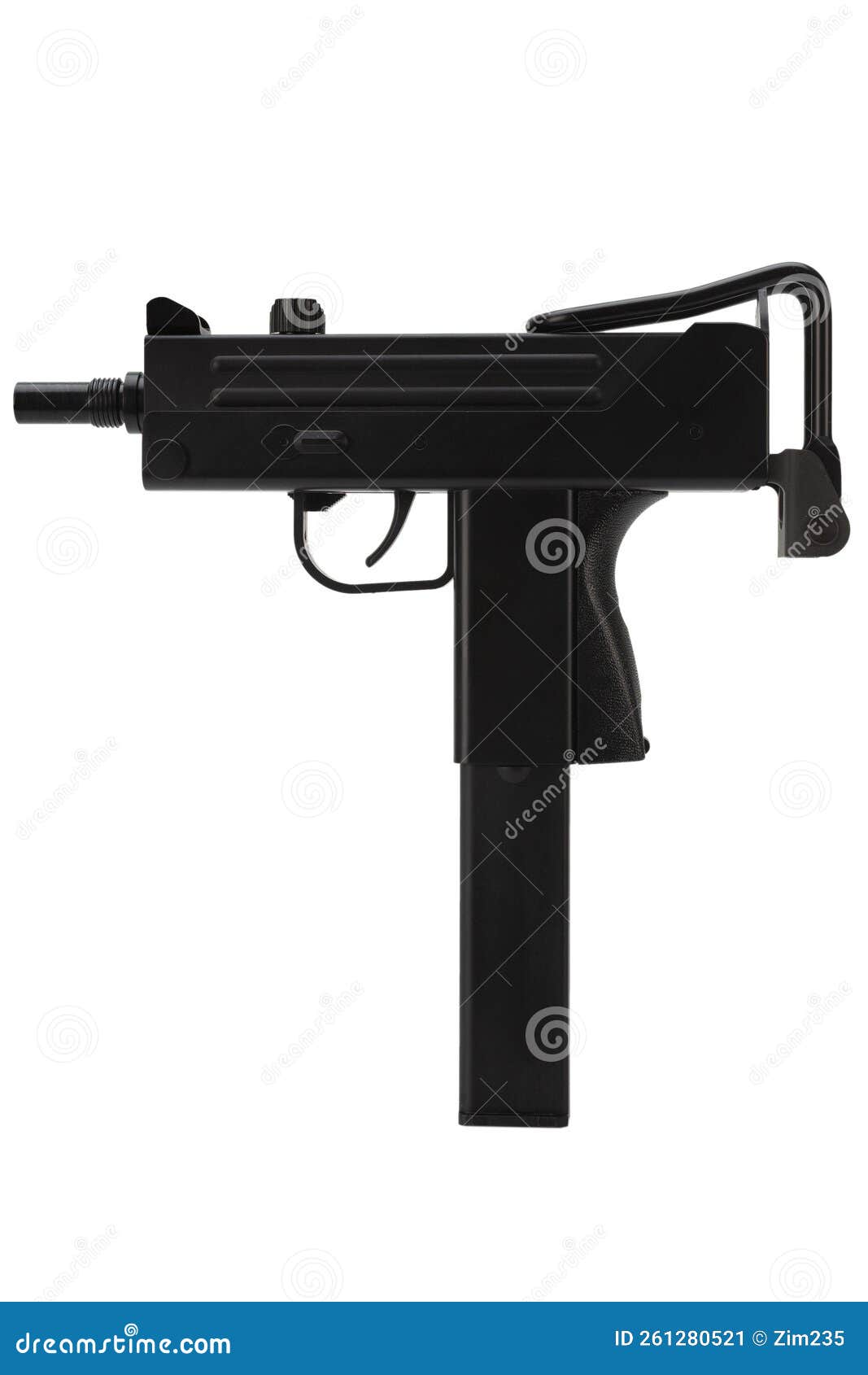Subametralladora Aislada En Fondo Blanco Imagen de archivo - Imagen de ...