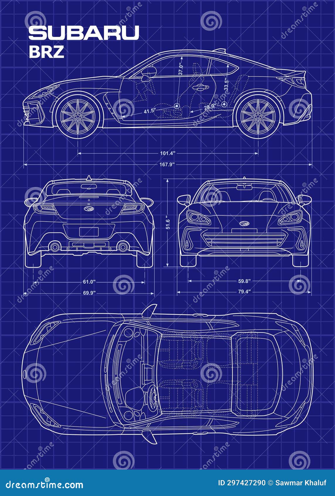 Subaru BRZ 2023 editorial image. Illustration of brand - 297427290
