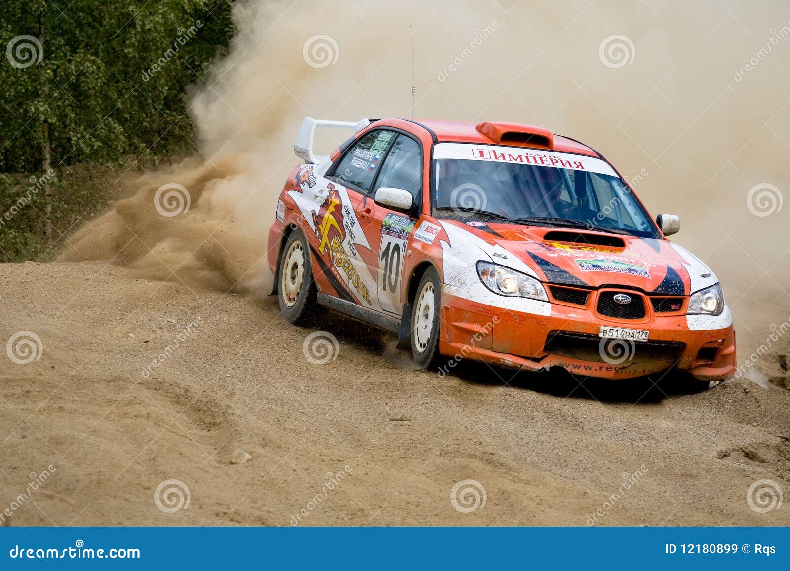 Subaru Impreza on rally editorial stock image. Image of door - 12180899
