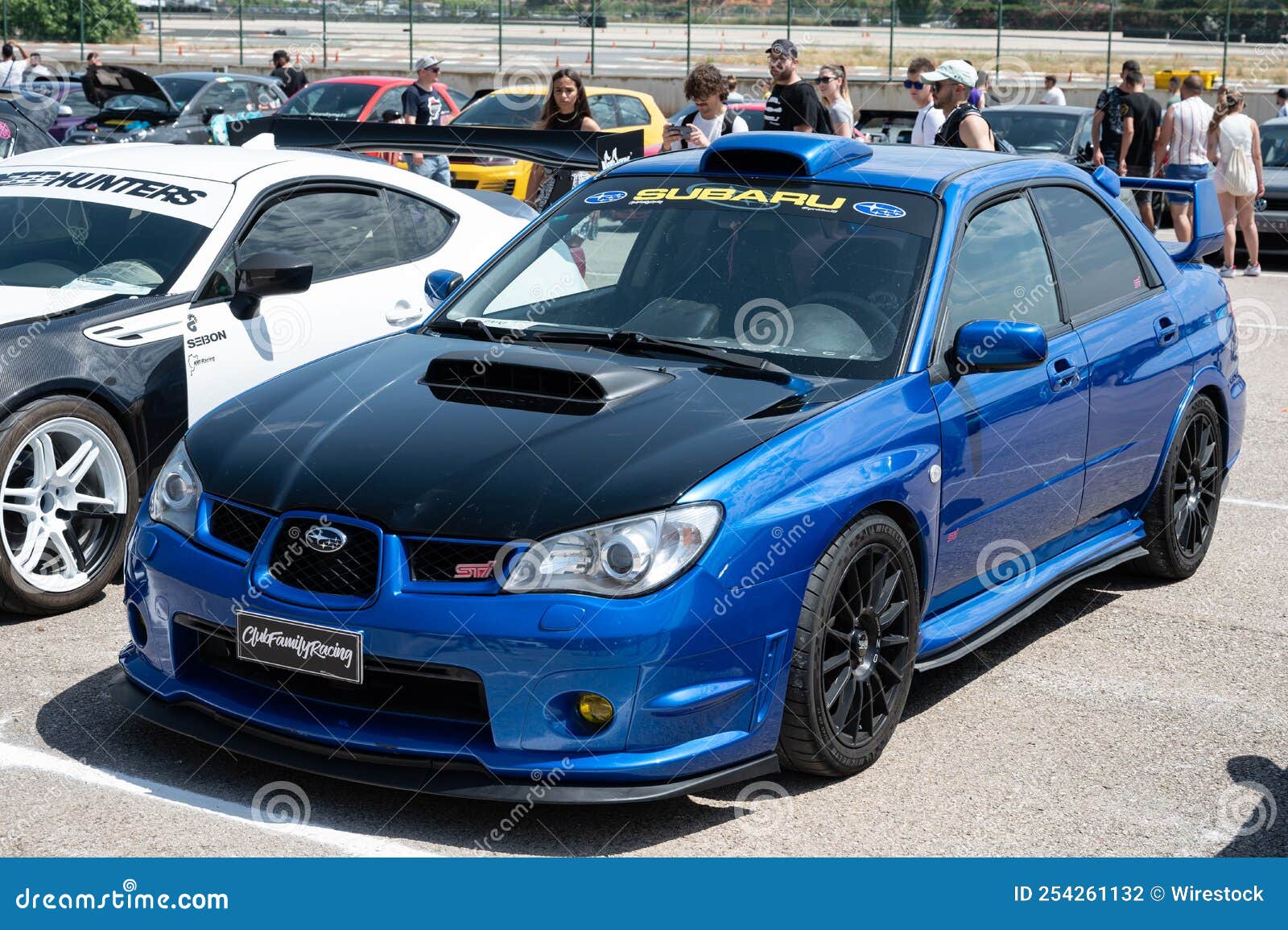 Subaru Impreza Second Generation Hawkeye Blue with Black Hood Editorial ...