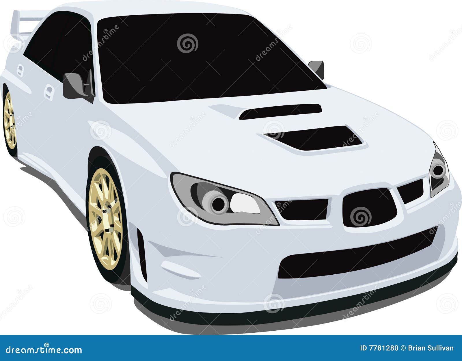 Subaru Sti Vector Illustration | CartoonDealer.com #7781280