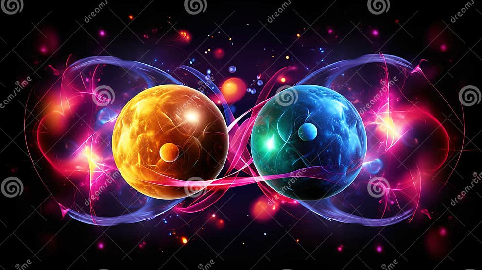 Subatomic Proton Particle Collision Nuclear Fusion Concept Stock Image Image Of Quark Gluon