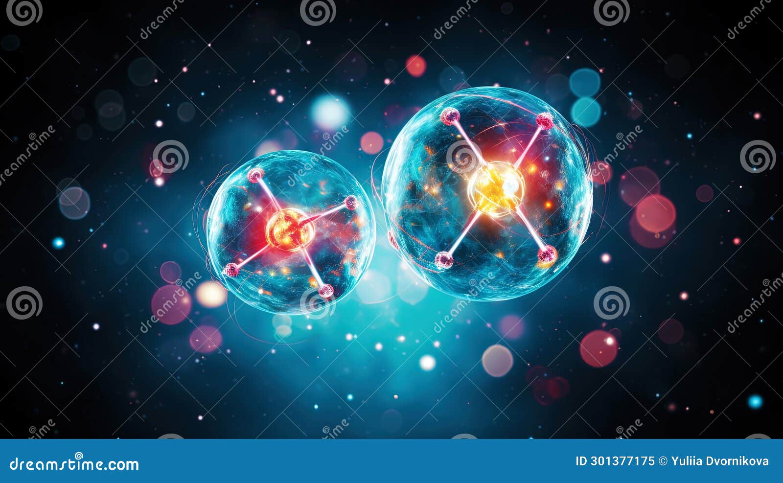 Subatomic Proton Particle Collision. Nuclear Fusion Concept Stock Image - Image of physics ...