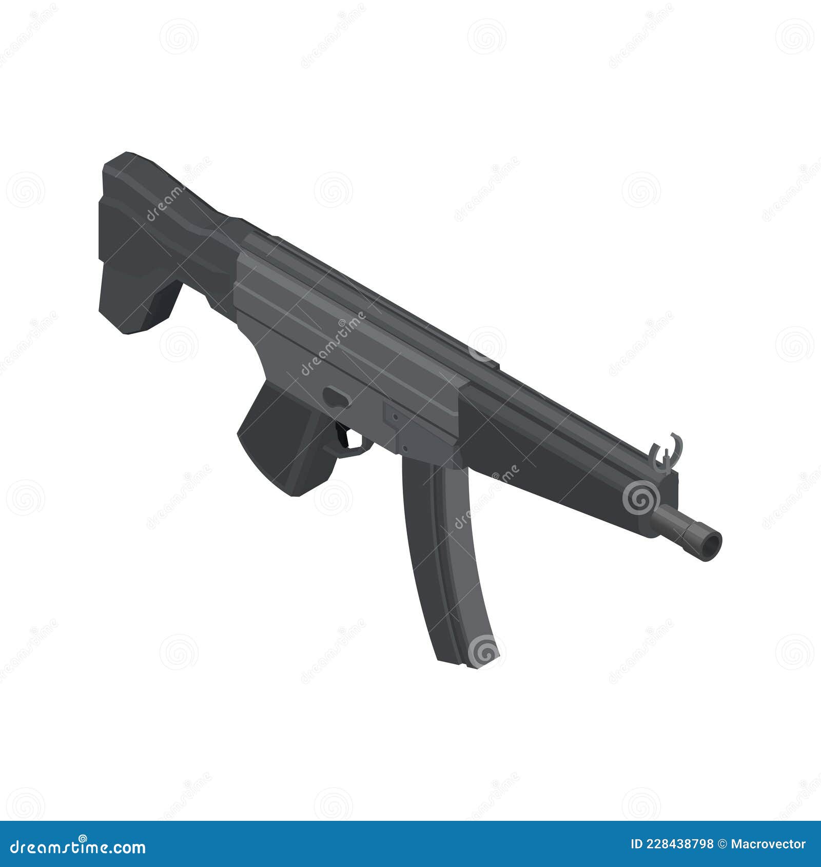 Subcompact Rifle Isometric Composition Stock Vector - Illustration of ...