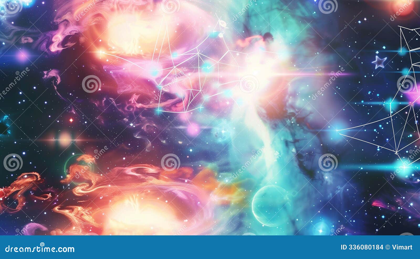 Subconscious Connections in a Galactic Web Stock Photo - Image of ...