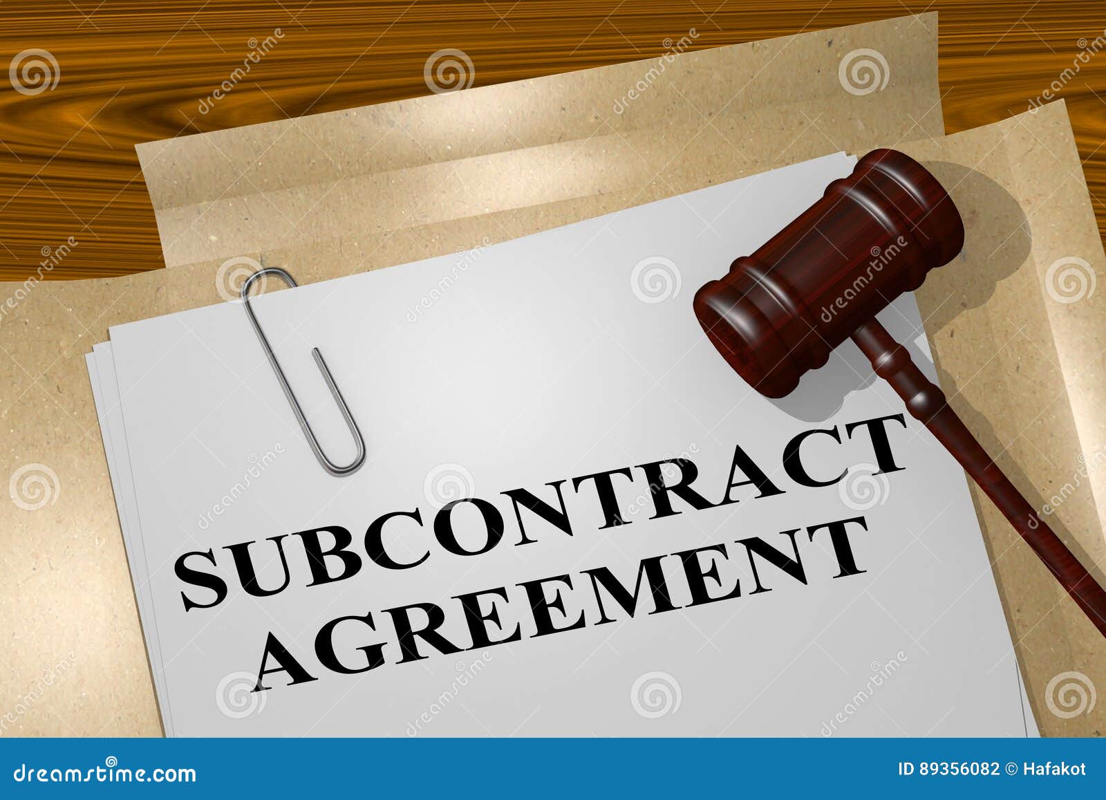 Subcontract Agreement - Legal Concept Stock Illustration - Illustration ...