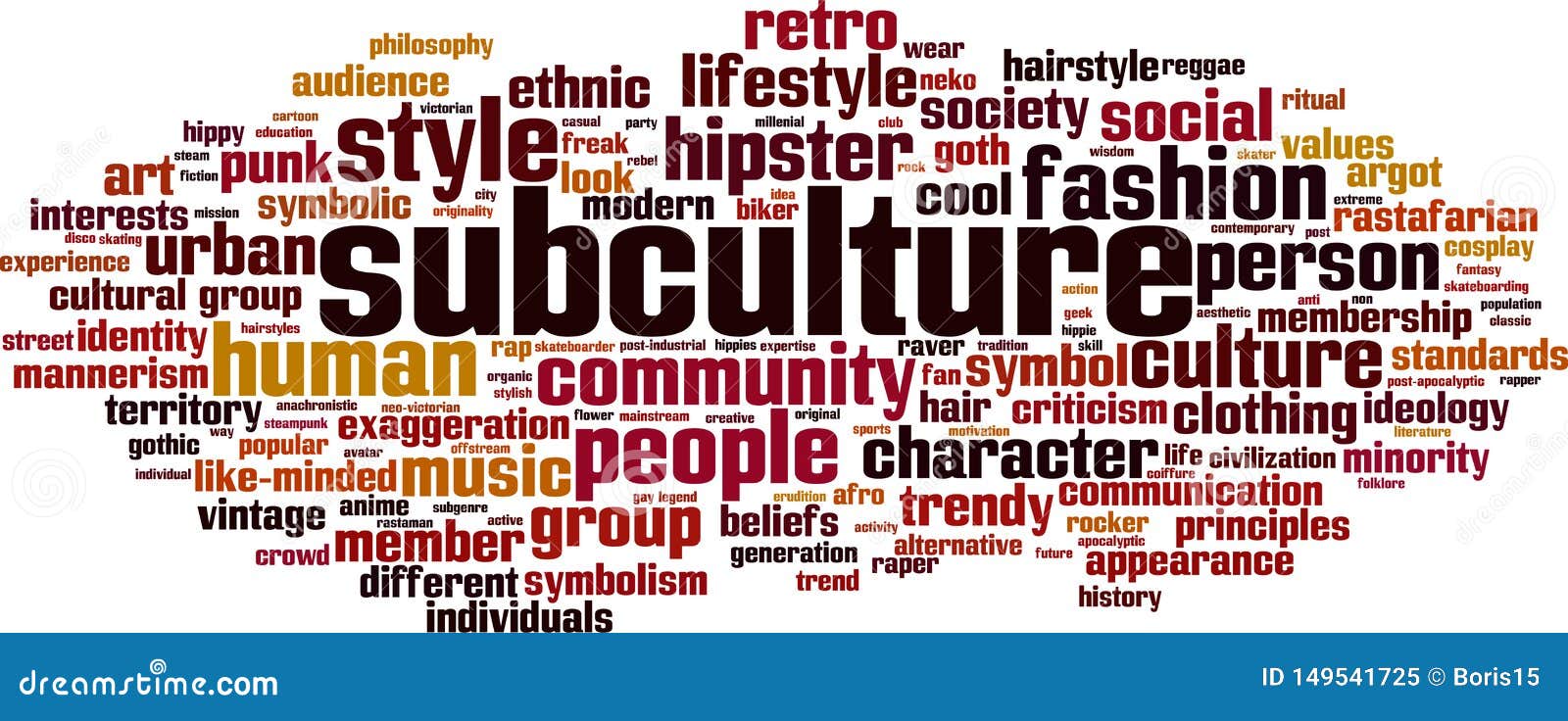 Subculture Word Cloud Cartoon Vector | CartoonDealer.com #149541725