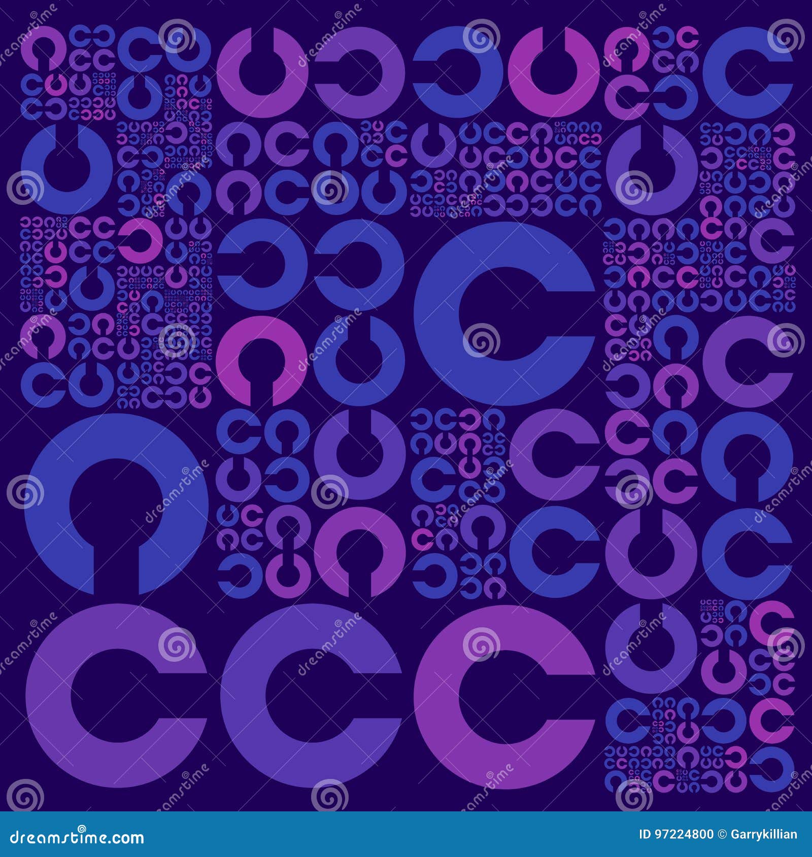 Subdivided C Shapes Grid System. Randomly Sized C Shapes with Fixed ...
