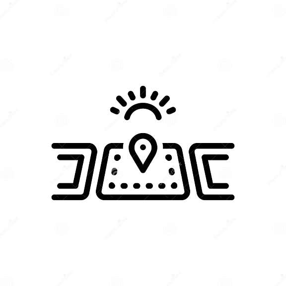 Black Line Icon for Subdivision, Branch and Subsection Stock Vector ...