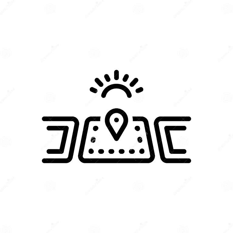 Black Line Icon for Subdivision, Branch and Subsection Stock Vector ...