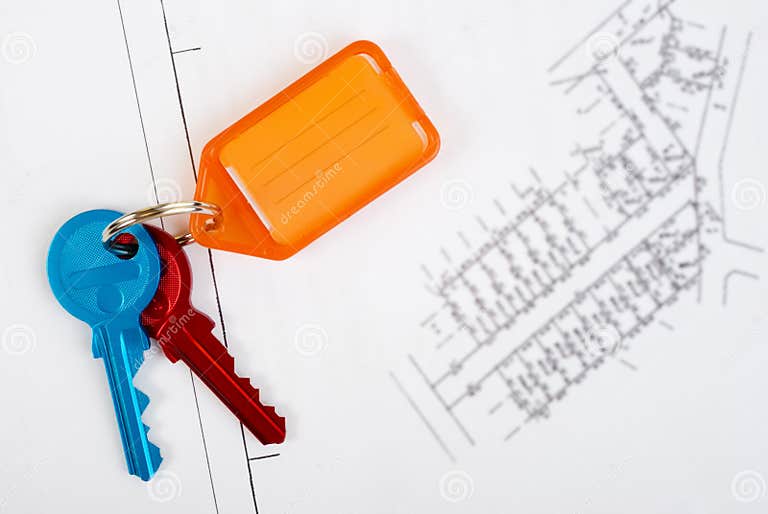 Subdivision Plan and Keys stock photo. Image of document - 26071732
