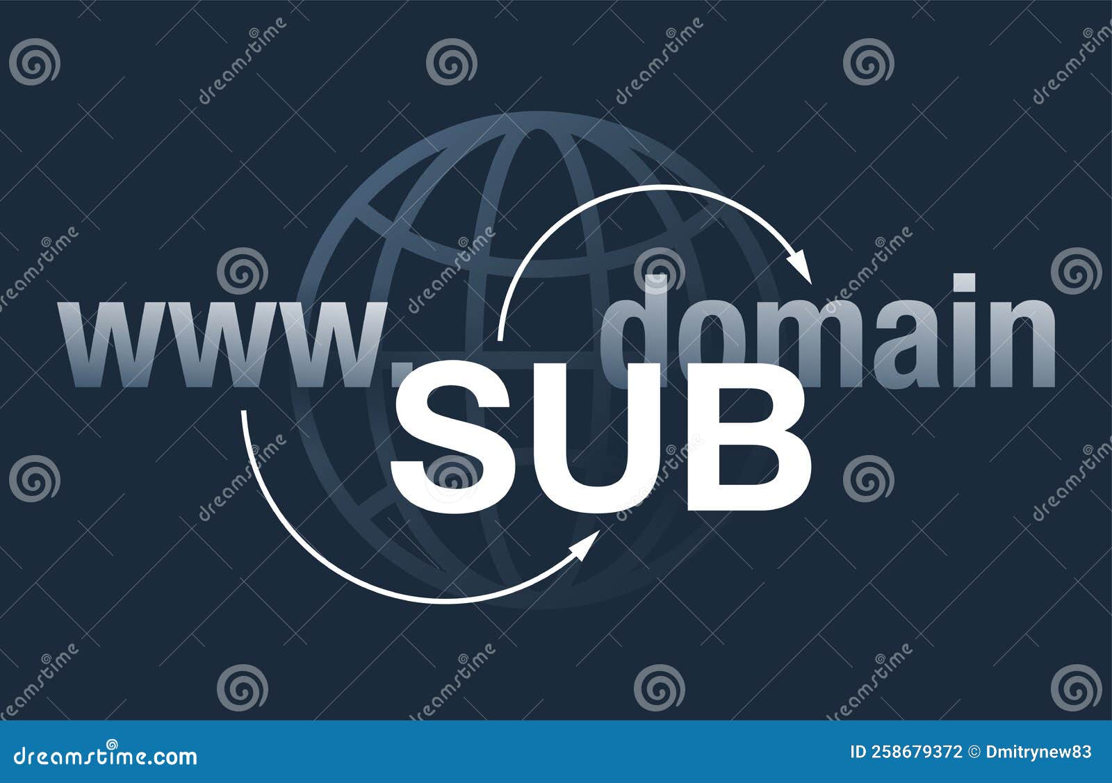 Subdomain - Part of Main Domain of Website Stock Vector - Illustration ...