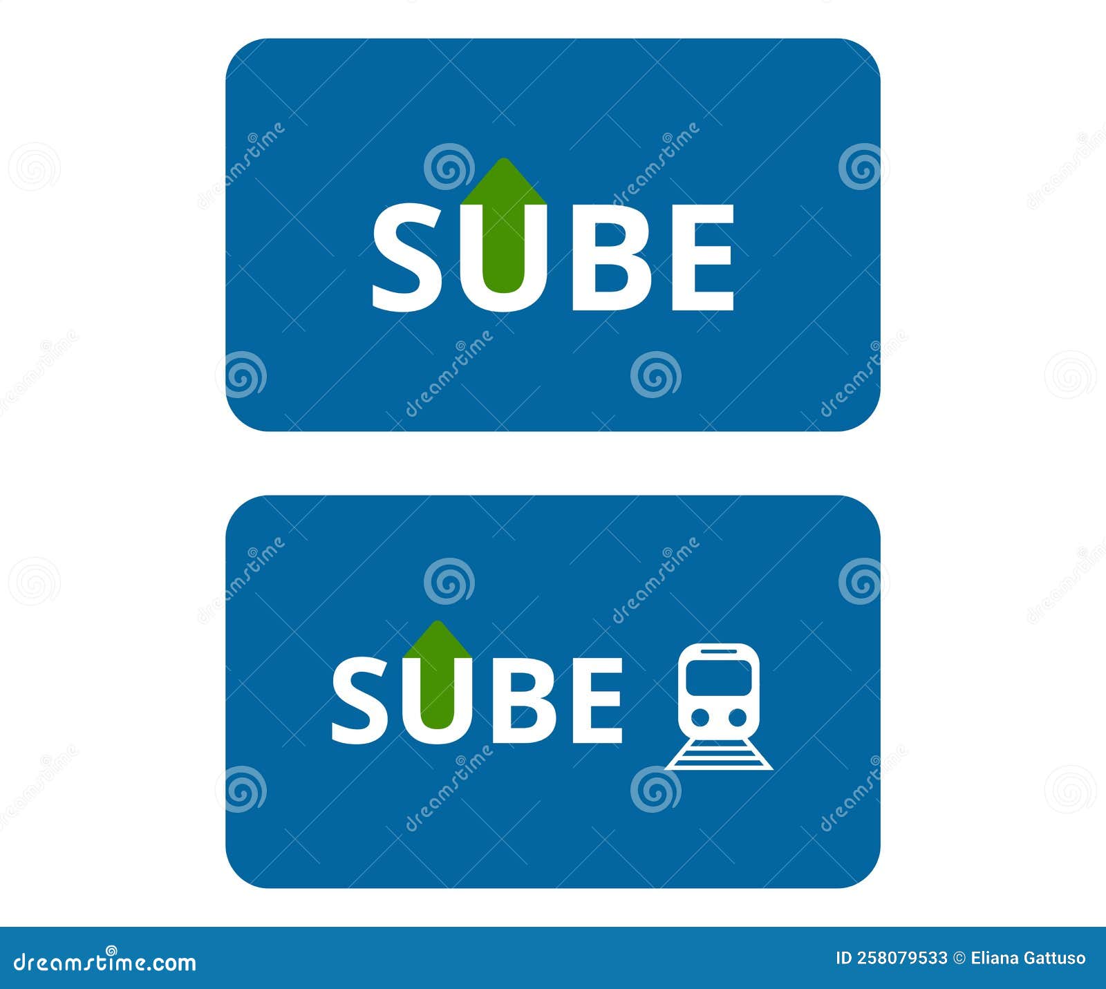 SUBE, Argentinian Subway Public Transportation Card Icon Vector Stock ...