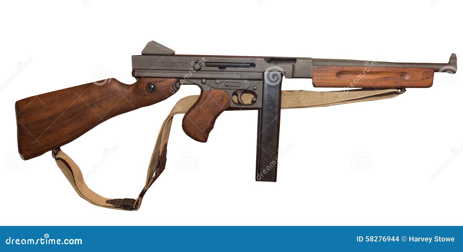 Subfusil Ametrallador De Thompson Foto de archivo - Imagen de metal ...