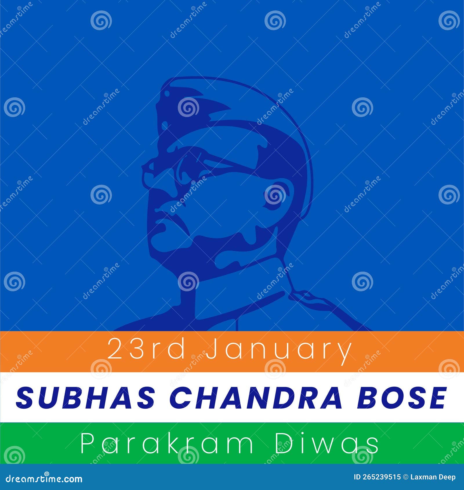 Subhash Chandra Bose Jayanti Banner Design Stock Illustration ...