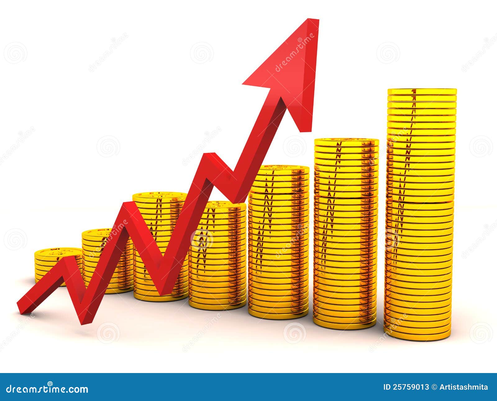 Subida Del Gráfico De La Abundancia Stock de ilustración - Ilustración ...