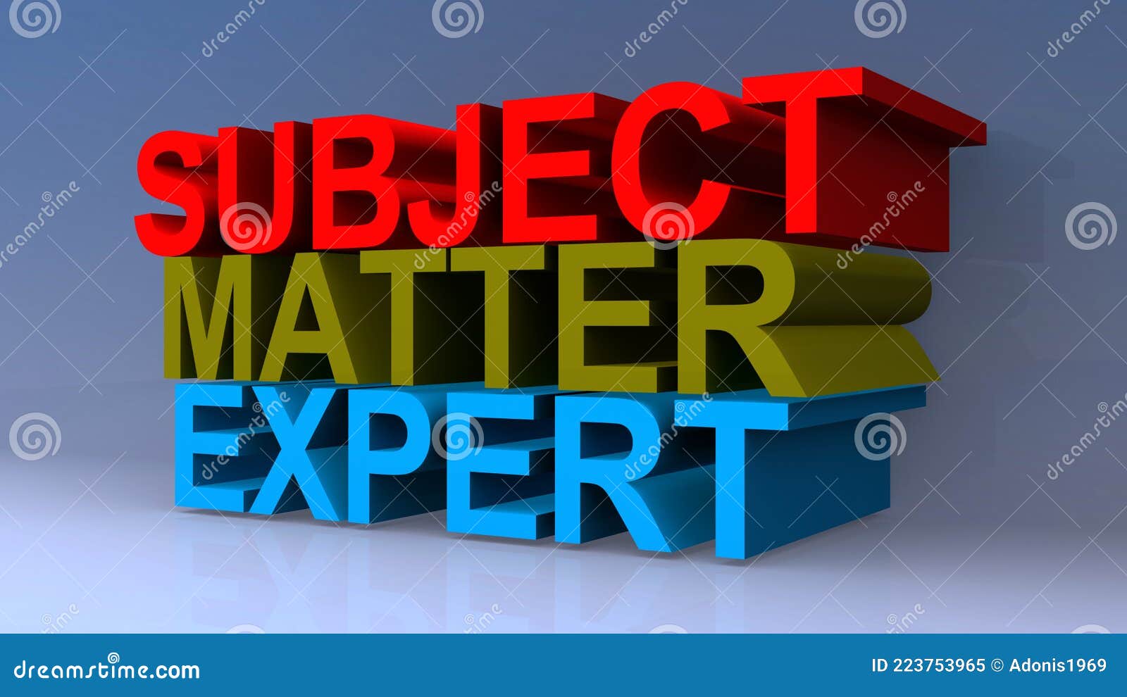 Subject Matter Expert on Blue Stock Illustration - Illustration of ...