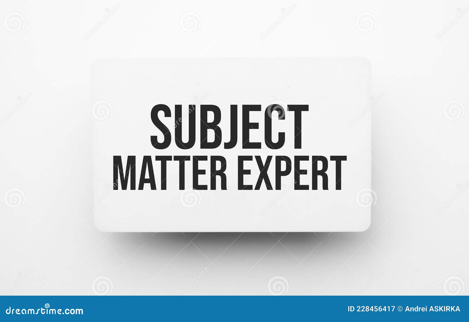 SUBJECT MATTER EXPERT Sign on Notepad on the White Backgound Stock ...