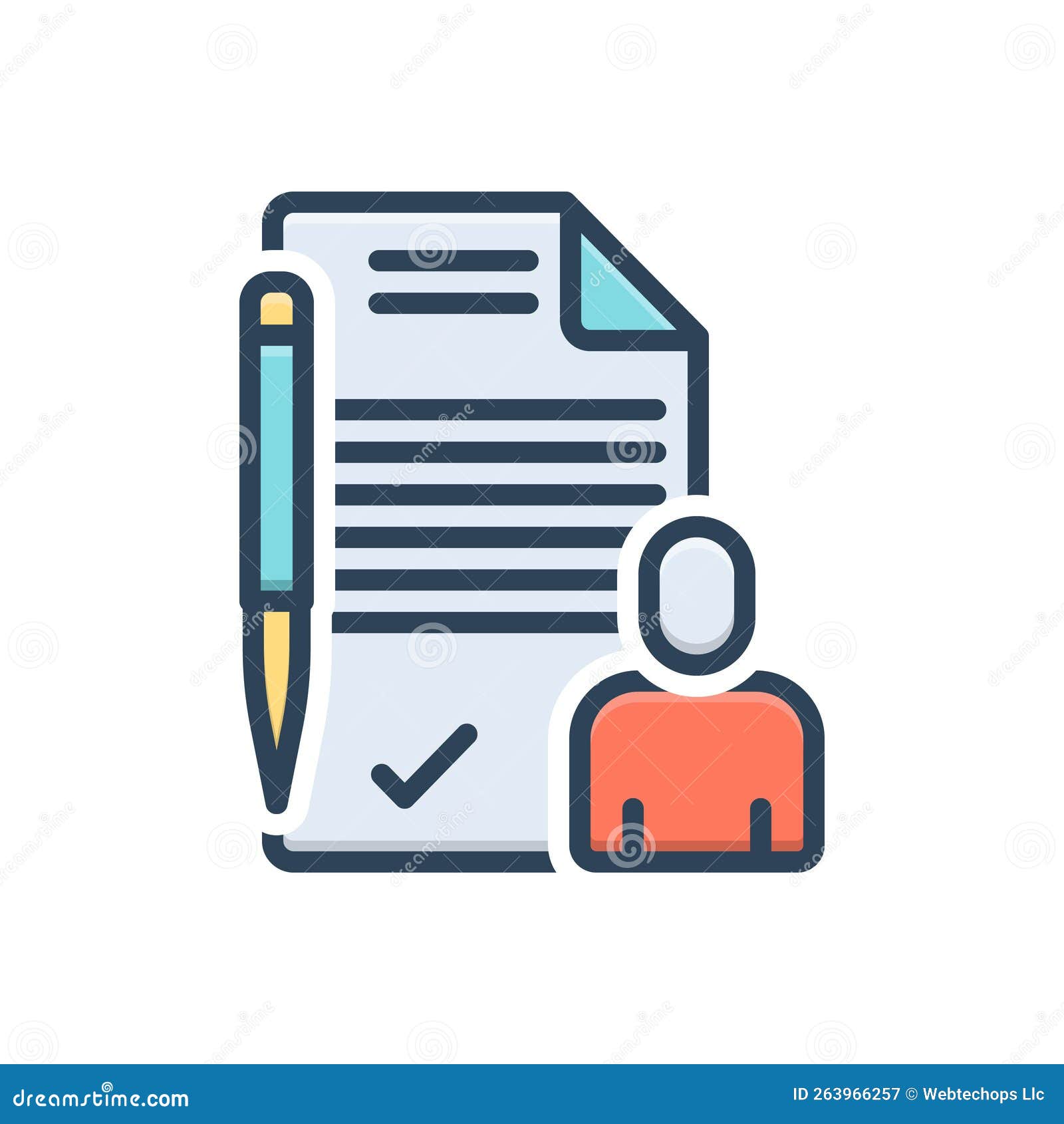 Color Illustration Icon for Subjective, Individual and Content Stock ...