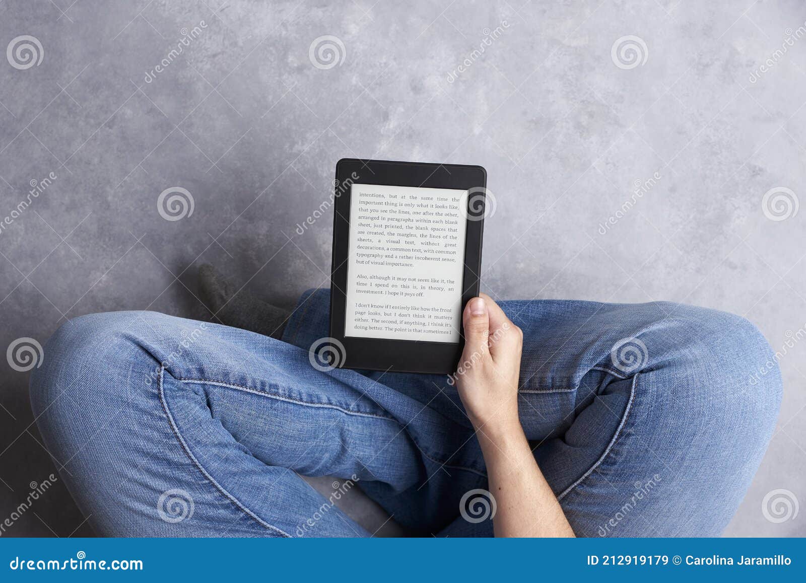 Subjective View of a Young Person Reading a Text on an Electronic ...